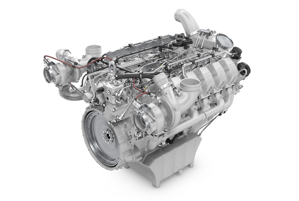 The MAN D2862 V12 engine – presented at bauma 2025 – combines high ...