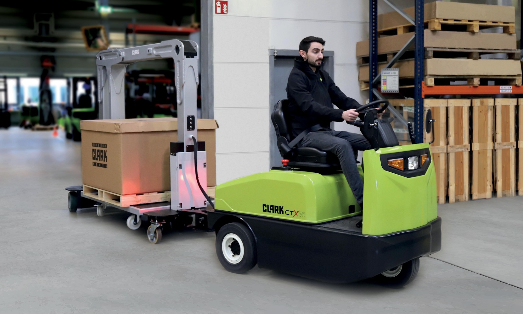 The Clark tugger train is available as an all-in-one solution. It ...