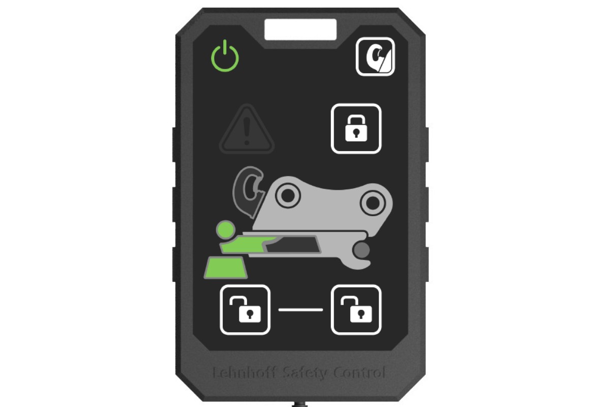 On the display, the operator sees the correct locking of the quick ...