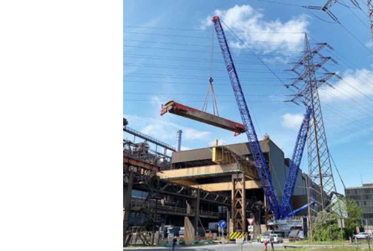 In constricted conditions, MaxiKraft’s LR 11000 installs the 200 tonne ...