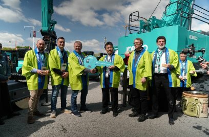 Ceremonial handover during Intermat symbolizing prosperity and success ...