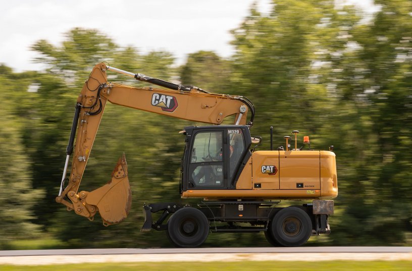 Built for performance, the new Cat® M320 wheeled excavator offers more swing torque, a longer ...