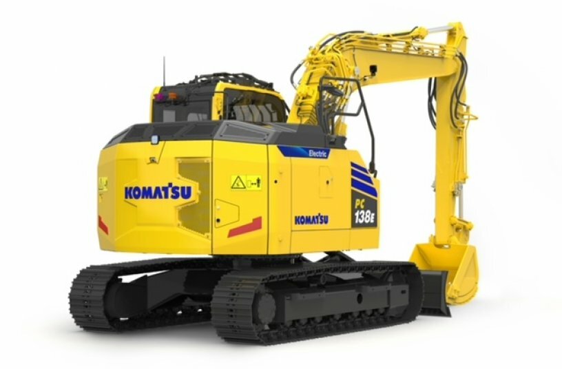Komatsu ready to launch new 13 ton class PC138E-11 electric excavator ...